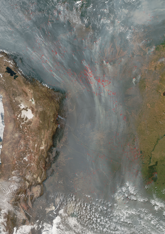 Image of the Day: South America Forest Fires Viewed from Orbit, 1 ...